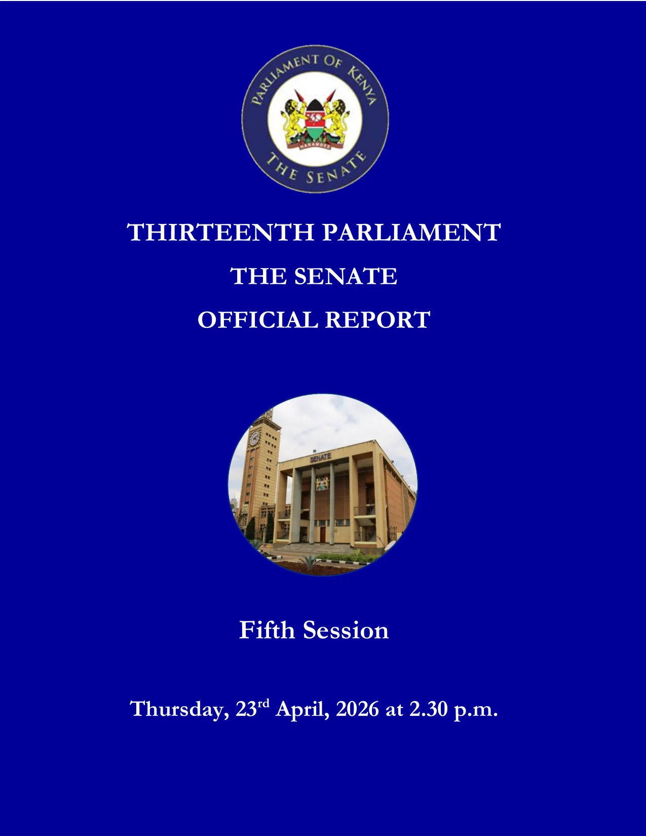 Thursday, 23rd April, 2026 - Afternoon Sitting